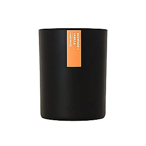 Calyan Wax Soy Candle | Redwood + Vanilla Scented Candle for The Home | Premium Candle with Essential Oils | 10.2 oz 50 Hour Burn Time | Soy Candle in Black Jar | Gift for Men, Stress Relief