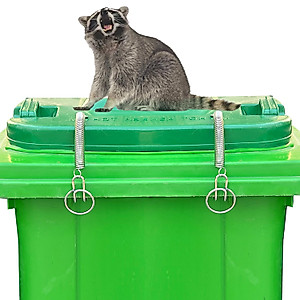 KAPIQIU Trash Can Locks for Animals cans to Stop Raccoons, Pets, and Wind. Provides a Secure Grip, preventing Animals from Lifting The lid and Scattering Litter Everywhere（2-Pack）