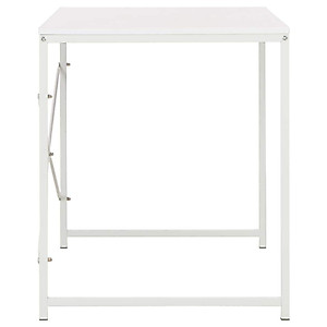 vidaXL Computer Desk Home Office Table Writing Desk with Metal Frame White