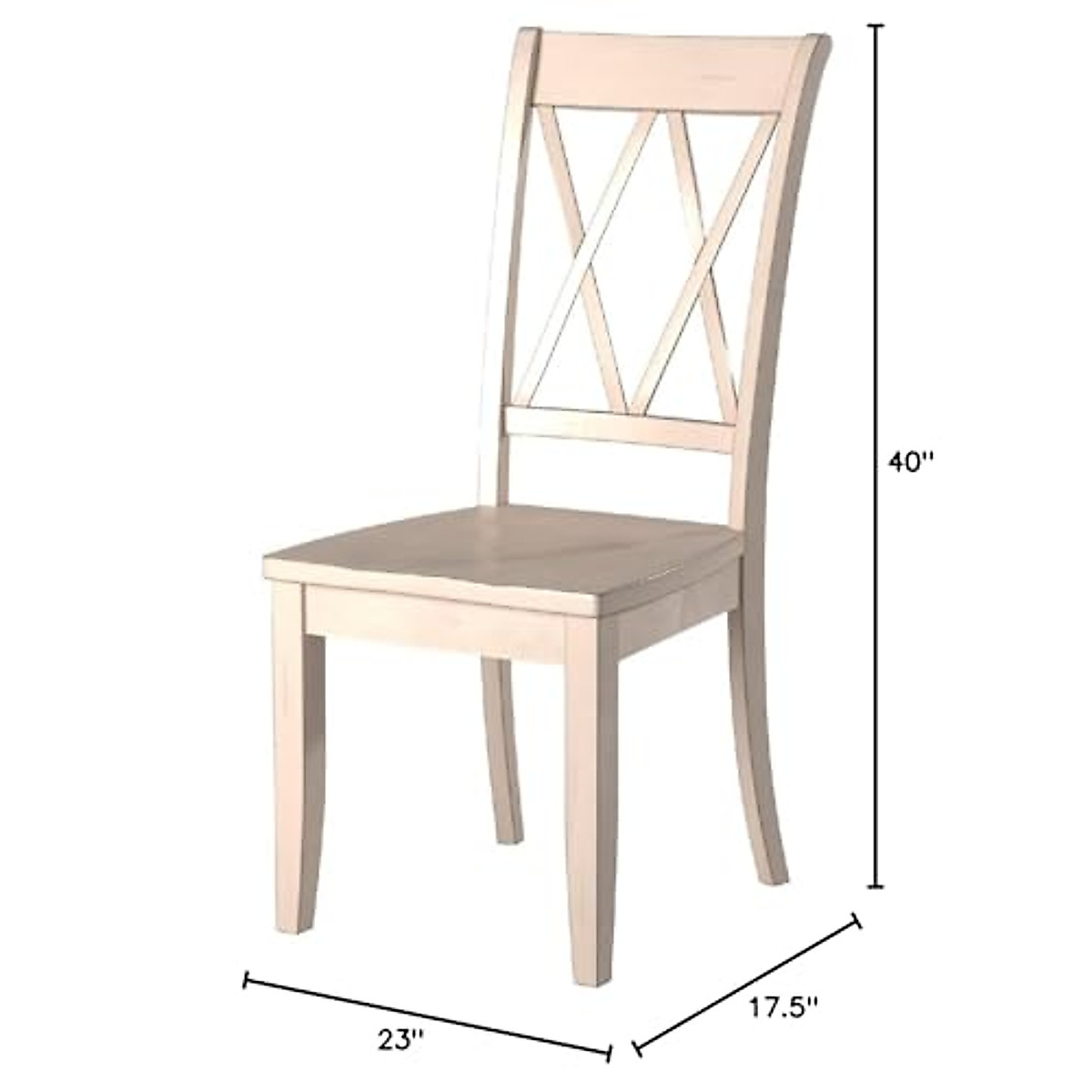 Wycian Chair Stand, Chair Cushion Seat 2PCS White Seat Height 17.5" Wood Capacity 250LB 23" L 17.5" W 40" H Living Room Bedroom Patio Dining Chairs