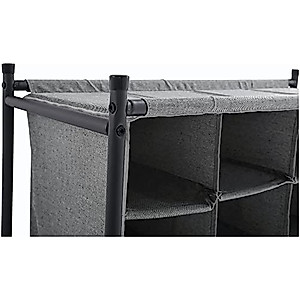 WRKBKS 4 Level Easy Shoe Cabinet - Holds 16 Pairs, Grey