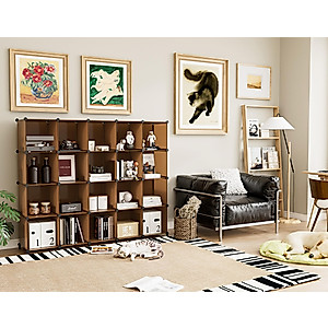 6-Cube Storage Organizer, Closet Organizer Storage Shelf Bookcase Bookshelf with Metal Hammer, Storage Cubes Organizer Cabinet for Kids, Closet, Bedroom, Bathroom, (11.8x11.8x11.8 inch)