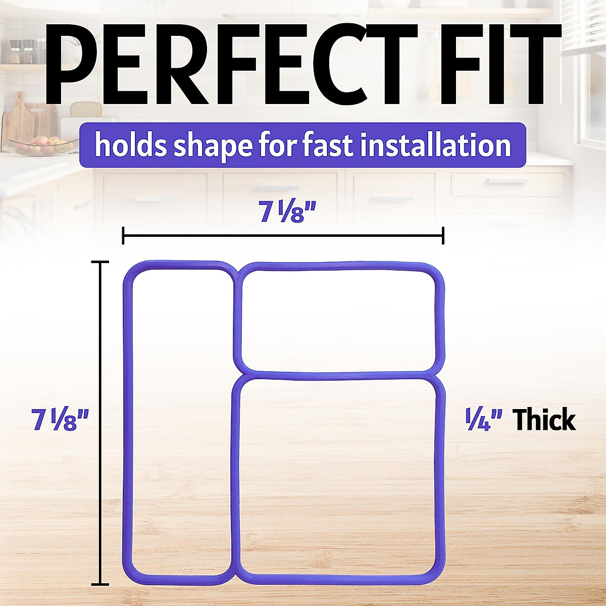 [2 Pack] Lid Seal Gasket For OmieBox - Exact Fit Replacement Part For Kids Bento Lunch Box With Insulated Food Container - 100% Food-Safe Silicone Rubber (Purple) - Lunch Box NOT Included