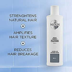 Nioxin System 2 for Natural Hair with Progressed Thinning Cleanser Shampoo and Scalp Therapy Conditioner