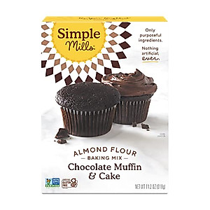 Simple Mills Almond Flour Baking Mix, Chocolate Muffin & Cake Mix - Gluten Free, Plant Based, Paleo Friendly, 11.2 Ounce (Pack of 1)