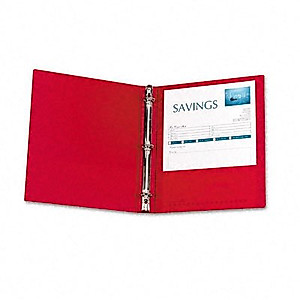 Avery Economy Binder with 1 Inch Round Ring, Red, 1 Binder (3310)
