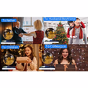 levitating globe,floating globe,cool stuff,360 degree rotation World Map Office Decor with LED Light Base,Gift for Men Father Boys,Spinning Globe Desk Levitating Decoration（gold）