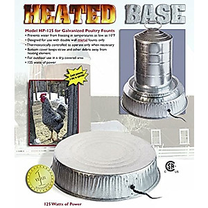 Farm Innovators Model HP-125 Heated Base For Metal Poultry Founts, 125-Watt