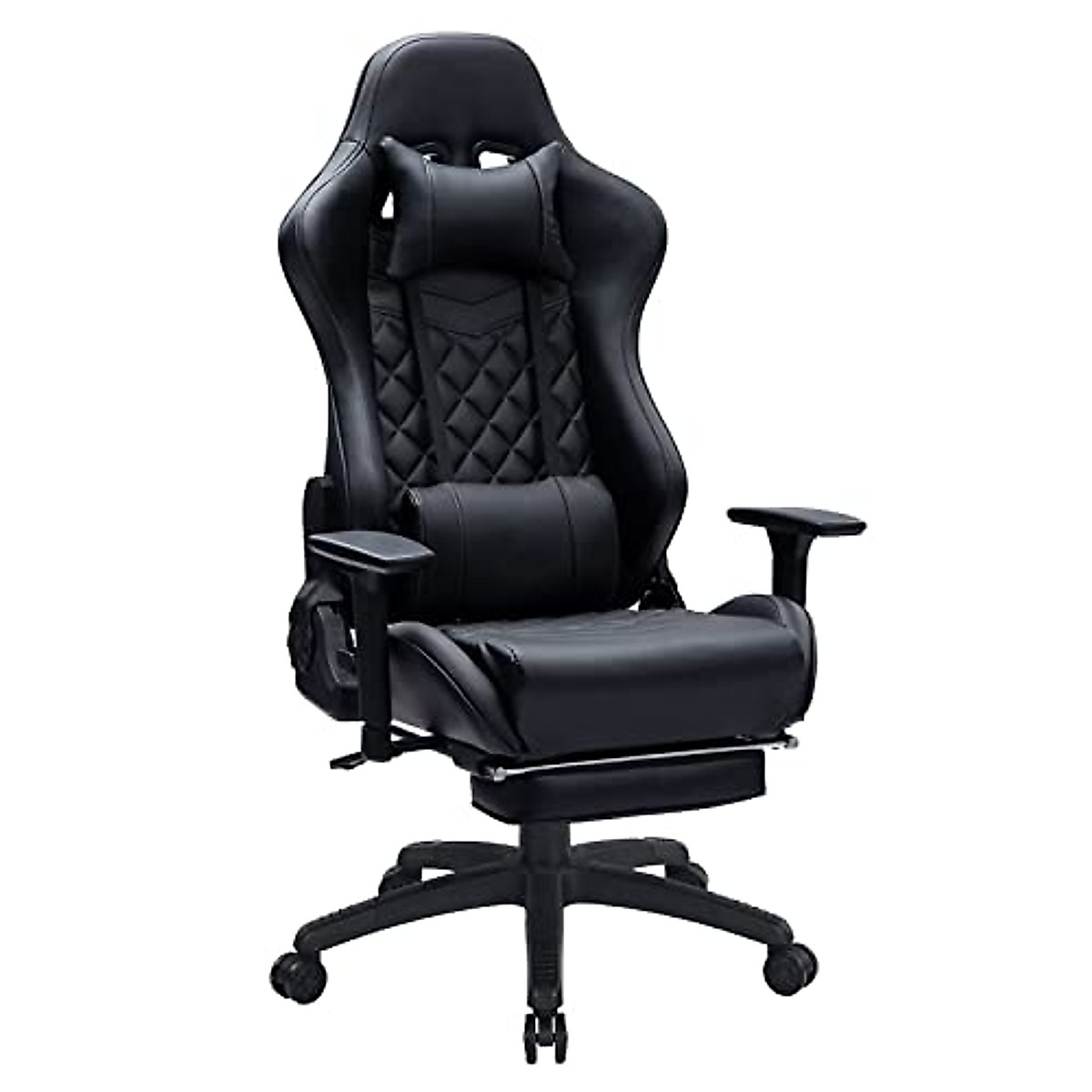 Blue Whale Heavy Duty Gaming Chair for Adults and 350LBS Reinforced Base,Thickened Seat Cushion, Adjustable Armrest, Big and Tall Ergonomic Office Computer Chair with Massage