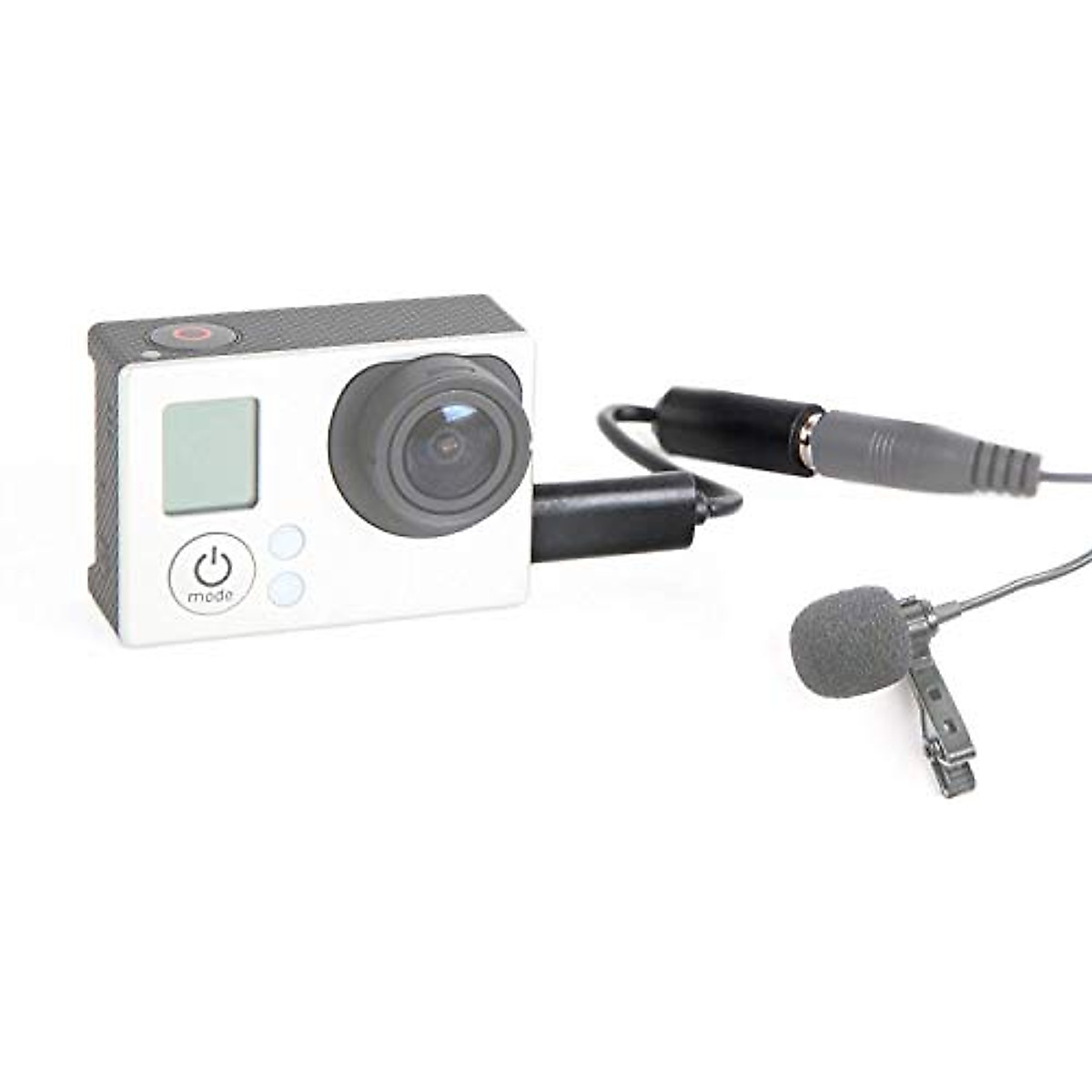 Movo GMA100 3.5mm Female Microphone Adapter Cable to fit The GoPro HERO3, HERO3+ and HERO4 Black, White or Silver Editions (NOT Compatible with Other Versions)