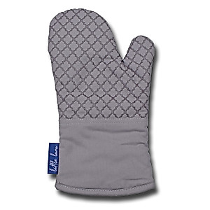 Little Lana Arabesque Silicone Oven Mitts, Gray