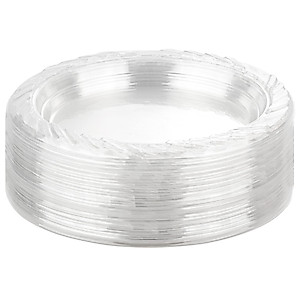 Stock Your Home 6-Inch Clear Plastic Dessert Plates (120 Pack) Flexible Disposable Clear Plates for Dessert & Appetizers, Crystal Clear Small Plates for Parties & Catering, Clear Plastic Party Plates