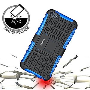 ykooe iPod Touch 7 Case, Touch 6 Case, Touch 5 Case, Heavy Duty Protective Cover Dual Layer Hybrid Shockproof Protective Case with Stand for Apple iPod Touch 5 6 7