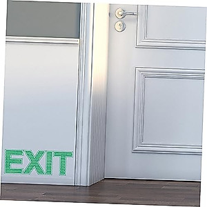 TOPPERFUN Emergency Door Exit Sign Safety Exit Sign Wall Sticker Noctilucence Exit Sign Green Exit Sign Sticker
