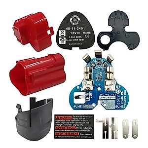 LICHIFIT M12 Three-cell Six-cell Battery Plastic Shell Case PCB Circuit Board Tag Sticker for Milwaukee 12V Li-ion Battery Repair Parts