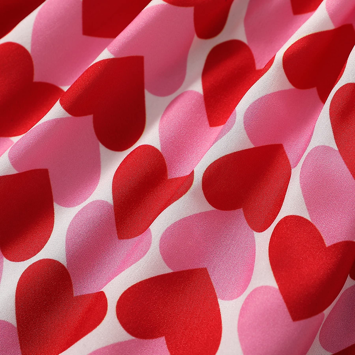 YOUNGER TREE Toddler Baby Girl Valentine's Day Outfit Heart T-shirt Tops and A-line Skirt Sets Kids 2Pcs Fashion Clothes (Heart print, 3T-4T)