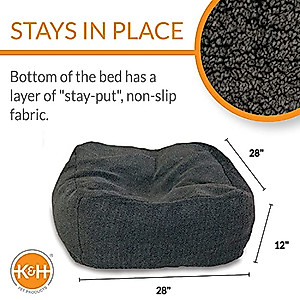 K&H Pet Products Cuddle Cube Pet Bed Gray Medium 28 X 28 Inches