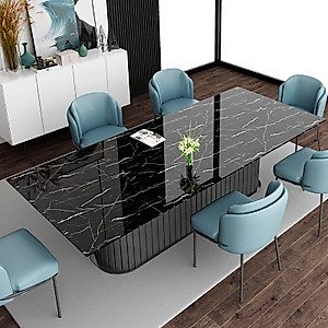 FUKU MON 24"x394" Black Marble Wallpaper Marble Contact Paper for Countertops Peel and Stick Countertops Self Adhesive Waterproof Removable Granite Wallpaper Stick on Wallpaper Kitchen Bathroom