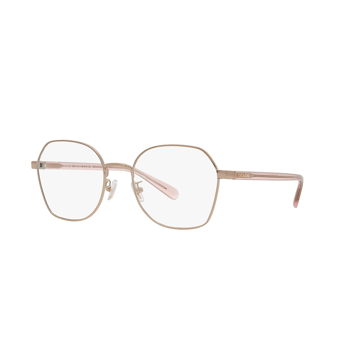 Coach HC5155 Prescription Eyewear Frames, Shiny Rose Gold/Demo Lens, 54 mm