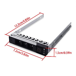 2.5" inch 0DXD9H SAS SATA Hard Drive HDD Tray Caddy Compatible for Dell 14th Gen 14 G14 R440 R540 R640 R740 R740xd R840 R940 R6415 R7415 R7425 PowerEdge Server SAS SATA HDD Tray with Screws (2-Pack)