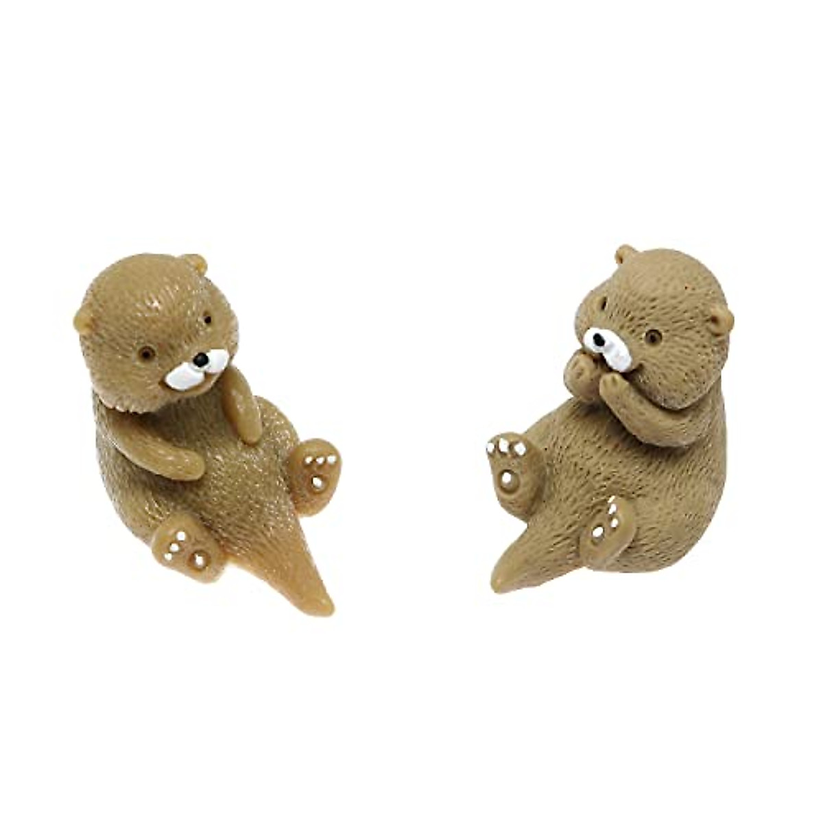 ZYAMY 8pcs Miniature Otter Statue Small Animal Shape Decoration DIY Micro Landscape Otter Fairy Garden Supplies