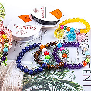 Fishdown 560 Pcs Natural Stone Healing Beads Lava - Natural Gemstone Beads Volcanic Stone Loose Beads Assortment Spacer Beads for Necklace Bracelets Jewelry Making DIY Kit