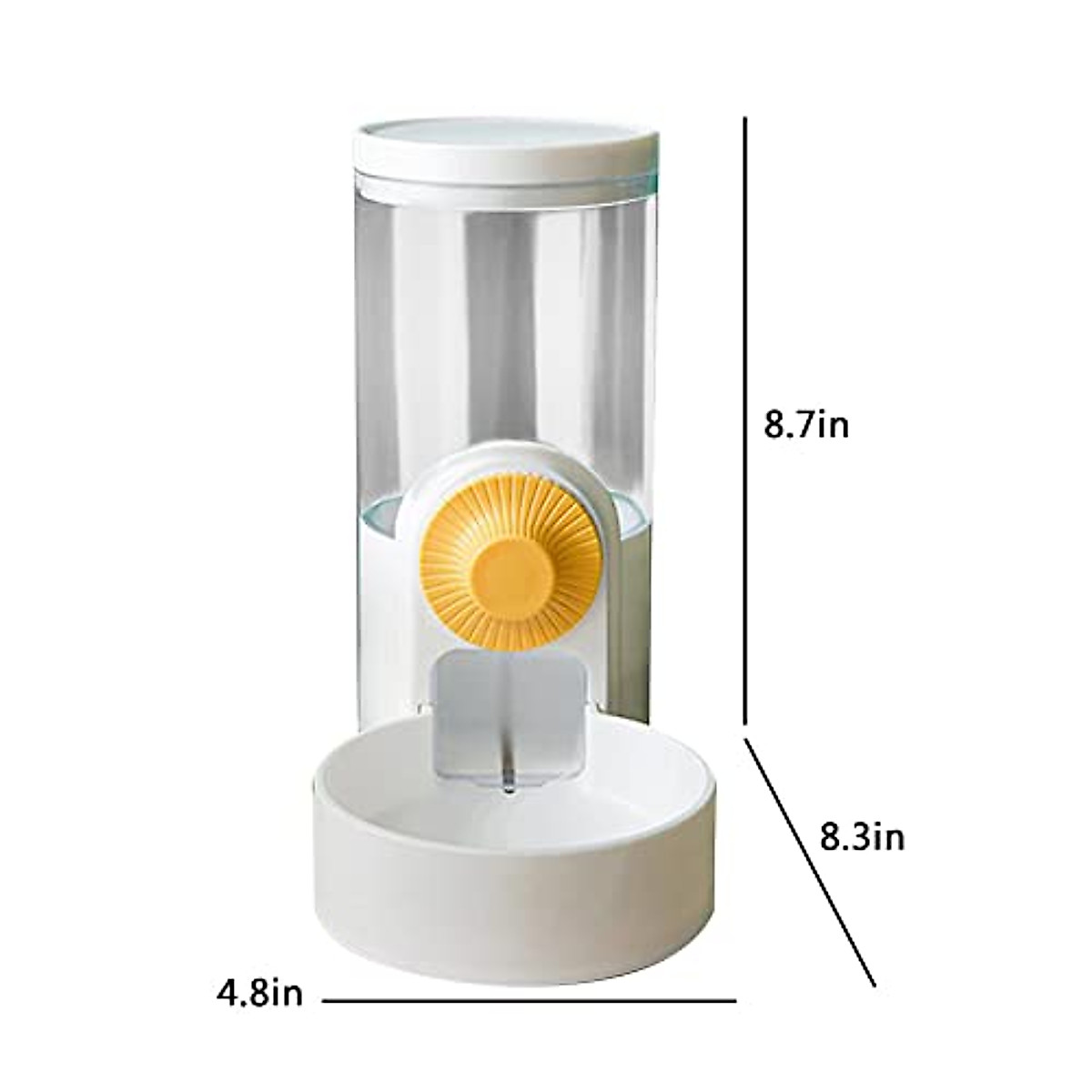 Aquarius CiCi Dog Cage Automatic Feeder Set, Food & Water Dispenser Hanging Bowls for Cage Crate Kennel (White)