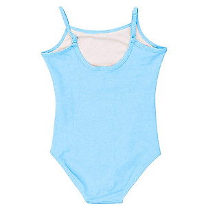 Dancina Girls Leotard Camisole - Body Suit for Gymnastics Training 4 Light Blue