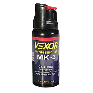 Vexor Pepper Spray w/locking Top 3 Pack, Maximum Police Strength, Up to 15 -foot range, Twist Top safety for Quick and Accurate Aim, Protection for Women and Men