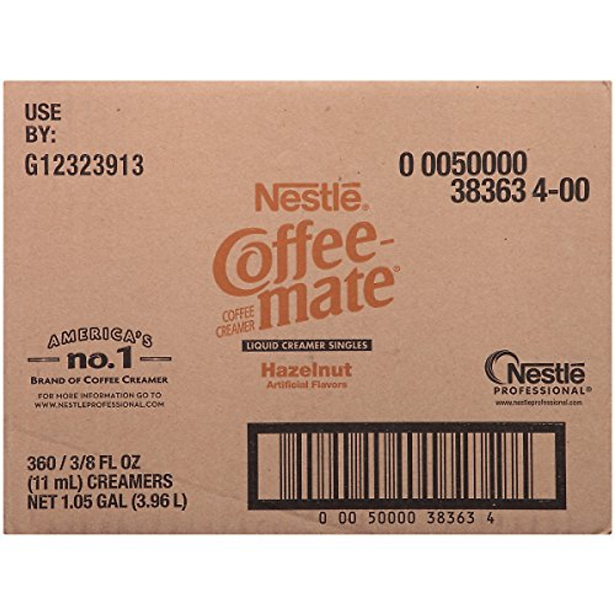 Nestle Coffee mate Coffee Creamer, Hazelnut, Liquid Creamer Singles, Box of 360 Singles