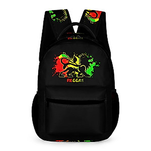 Lion Reggae Jamaica Travel Laptop Backpack Durable Computer Bag Daypack for Men Women