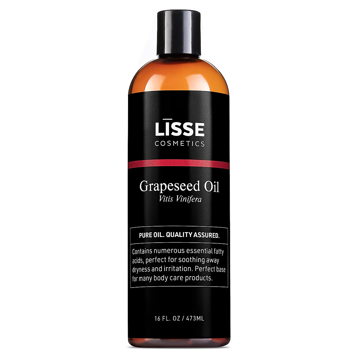 Lisse 100% Pure Grapeseed Oil - Batch Tested and Third Party Verified - For All Skin Types