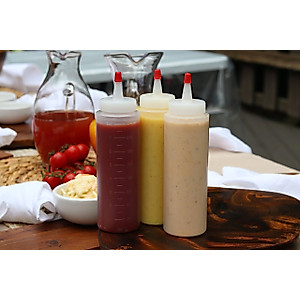 Great Credentials© Squeeze Bottles Clear Set of 3, 8-oz (8 OZ.)