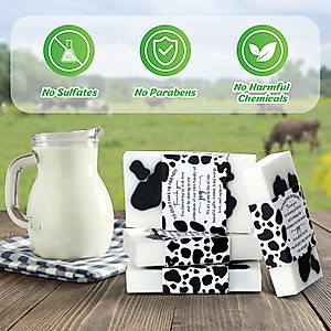 Dimsile 50 Pcs Cow Theme Soap Bar Dairy Cow Pattern Soap with Thank You Cards for Guests Glycerine Handmade Bath Soaps Animals Soap Favors Girl Boy Birthday Baby Shower Favors Bulk for Guest