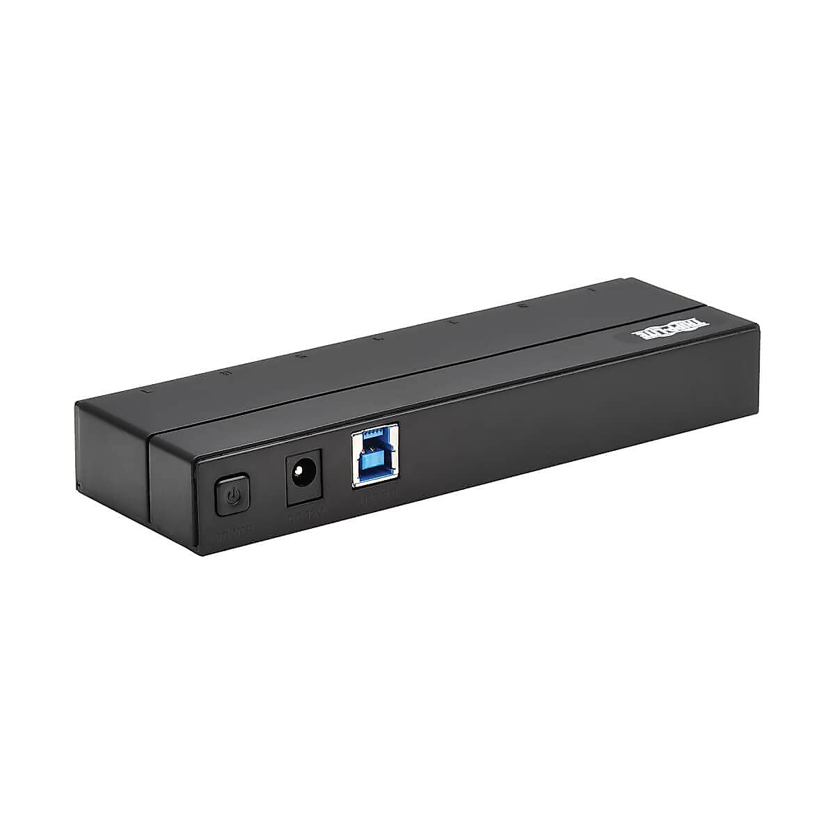 Tripp Lite 7-Port USB-A Mini Hub - USB 3.2 Gen 1, Up to 5 Gigabits per Second, Plug-and-Play No Software Needed, International Plug Adapters for UK, EU, & Australia - 1-Year Warranty (U360-007-INT)
