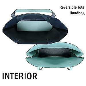 Scarleton Leather Tote Bag for Women, Womens Purses and Handbags, Reversible Tote Bags for Women, Purses for Women, H18425019, Blue