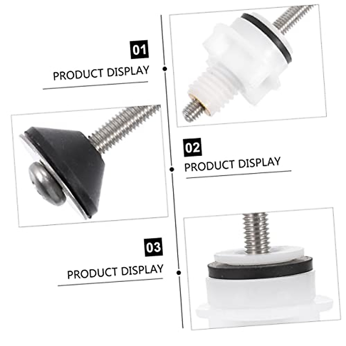 Angoily 6 Pcs Water Tank Fixing Screw Toilet Cover Seat Metal Washers Stainless Steel Washers Toilet Seats Hinges Washers Heavy Duty Toilet Bolts Toilet Seats Screws Stainless Steel Hinge