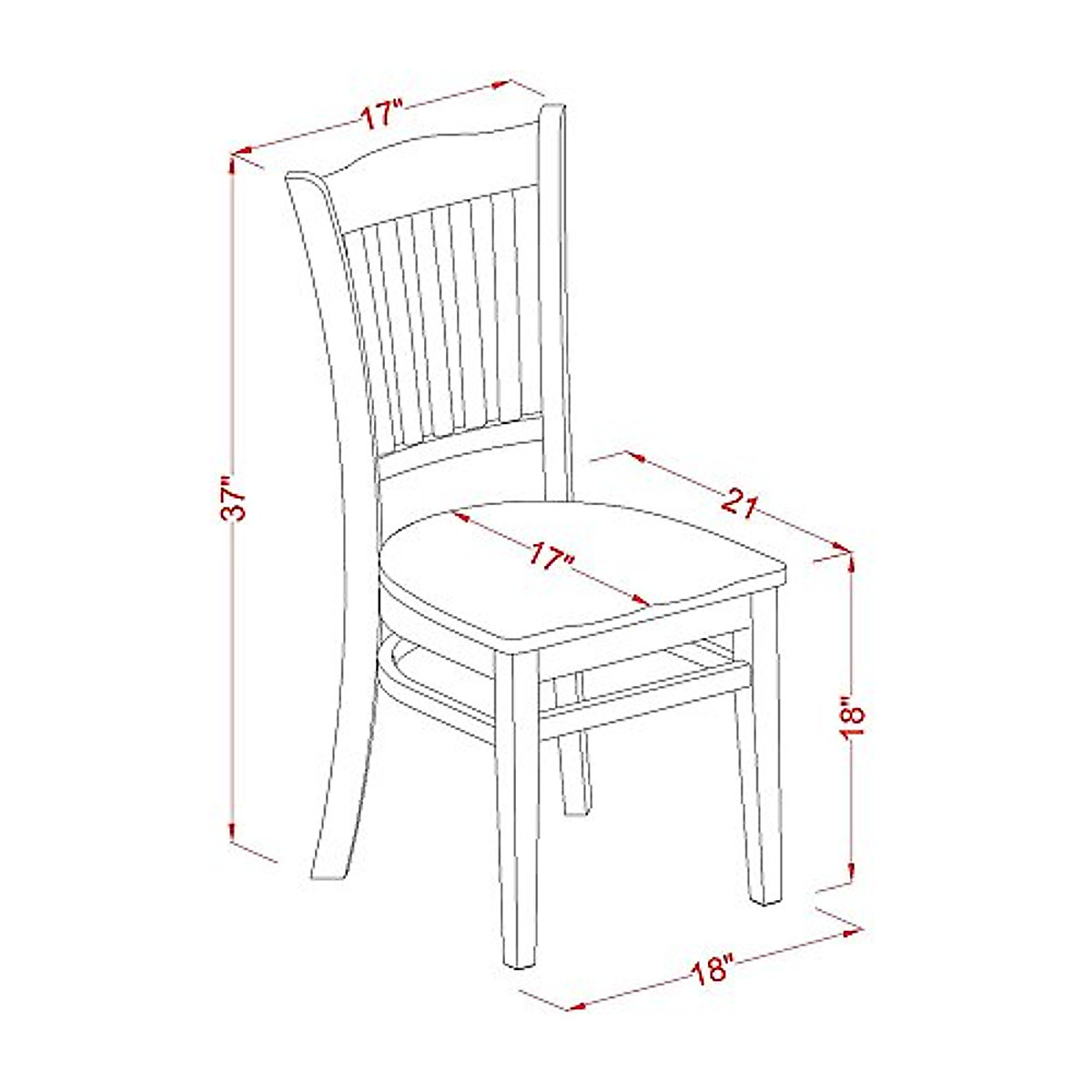 EAST WEST FURNITURE 5 Pc small Kitchen Table and Chairs set-Round Table and 4 Kitchen Chairs