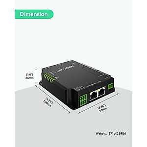 【Upgrade】 LINOVISION Industrial 4G LTE Router for AT&T, T-Mobile and Verizon, Support WiFi, Dual SIM Cards, RS485, DI/DO, Secure VPN Access, Cloud Management, Cellular Router for M2M/IOT Application