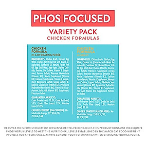 Weruva Wx Phos Focused, Chicken Formulas Variety Pack, 3oz Can (Pack of 12)