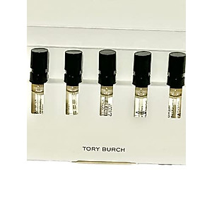 Tory Burch of Essence of Dreams Sample Eau De parfum Set (5 sample edp perfume vials 1.5 ml each) Divine Moon, Electric Sky, Sublime Rose, Mystic Geranium