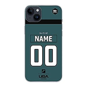Football Phone Case Philadelphia USA Customize Your Name and Number Silicone Transparent - Compatible iPhone and Samsung (Samsung Galaxy A04)