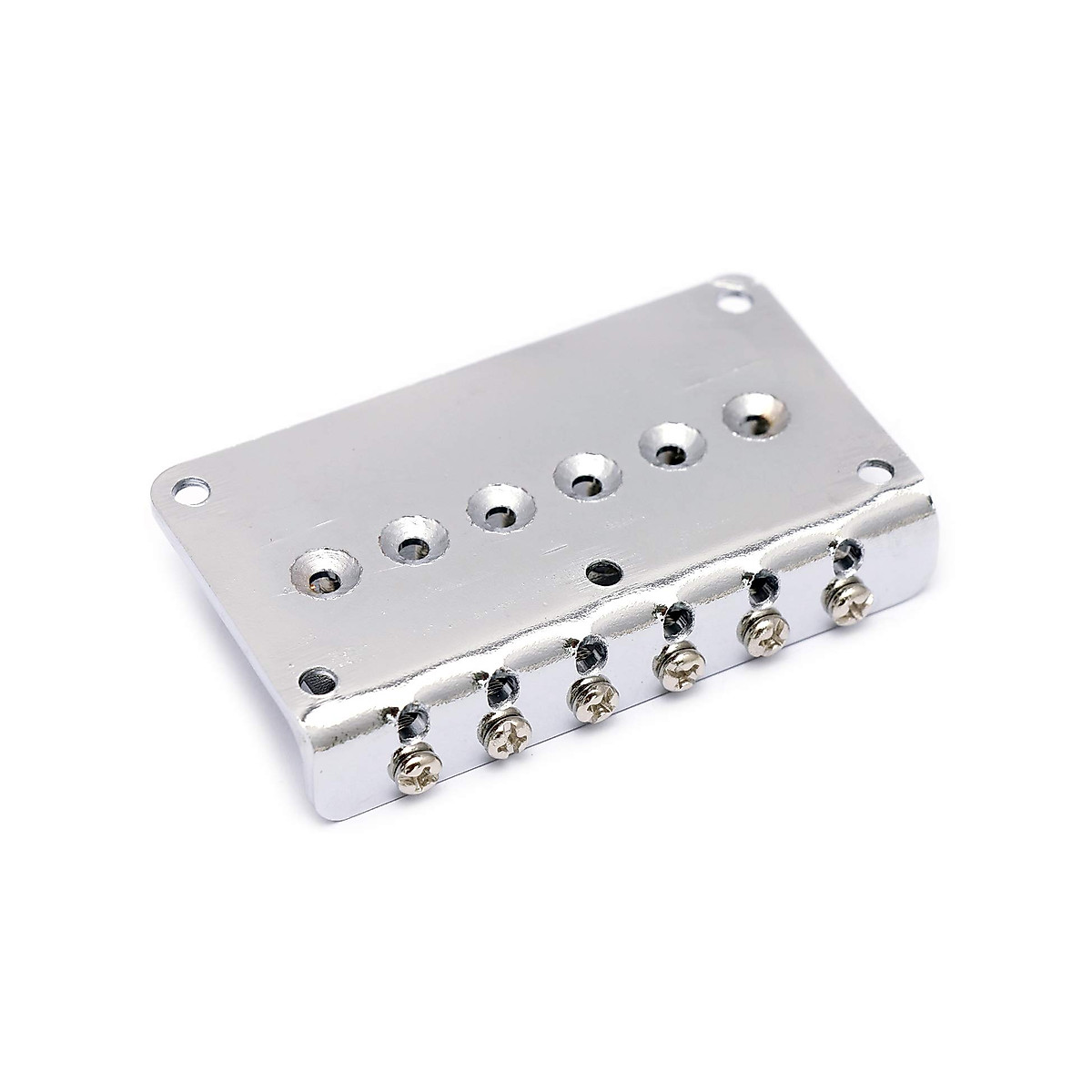 Metallor Guitar Saddles Bridge for Hardtail Strat Tele Electric Guitar Parts Replacement Chrome.