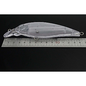 5PCS Unpainted Fishing Lure Blanks 28.97g 14.7cm with 10mm Free Fishing Eye Crankbait Baits Simulation Blank Body Clear Hard Baits Trout Salmon Minnow Lure Popper Lures Topwater Freshwater 8025