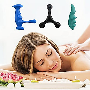 Abnaok Manual Trigger Point Massage Tool and Thumb Saver for Full Body Deep Tissue Massage, with 3-Legged Massage Knobs, Stress Relief