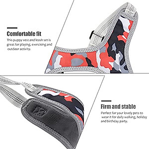 POPETPOP Reflective Vest Dog Harness - Reflective Breathable Soft Air Mesh Puppy No Pull Vest Harnesses - Escape Proof Pet Adjustable Harness for Small and Medium Dogs Small Dog Harness