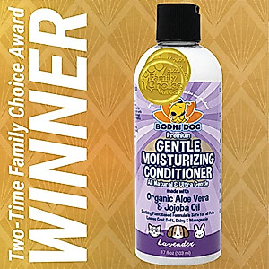 Premium Natural Moisturizing Dog Conditioner | Conditioning for Dogs, Cats and More | Soothing Aloe Vera & Jojoba Oil | 1 Bottle 17oz (503ml) (Lavender)
