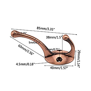 Bathroom Coat Hooks,Ulifestar Decorative Hanger Rack for Hanging Towel,Jacket,Handbag,Scarf,Keys,Solid Wall Mounted Home Kitchen Garage Closet Storage & Organization Hardware Accessories 10PC (Copper)