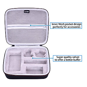 LTGEM EVA Hard Case for Zoom H6 All/Zoom H6 Six-Track/Zoom H6essential / Zoom H4essential Portable Recorder. Fits Charger, Cable and Other Accessories