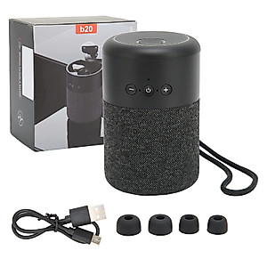 2 in 1 Portable Speakers Bluetooth Wireless Earbuds, 360 Surround Stereo Sound with Microphone, Touch Headset for Home Party Outdoor Travel(Black)